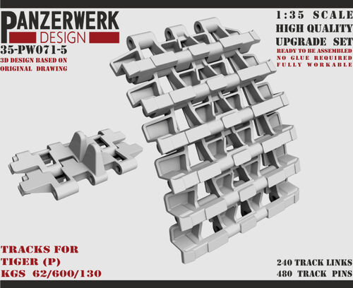 Panzerwerk Design 35-PW071-5 Tiger (P) Tracks KGS 62/600/130