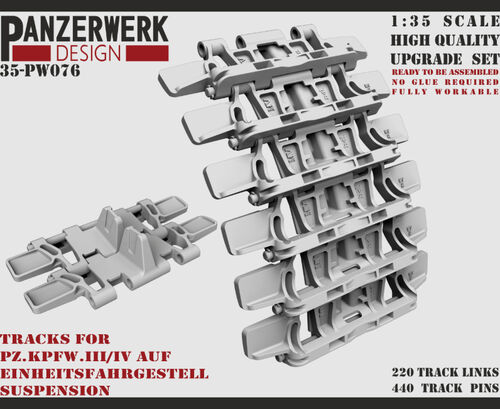 Panzerwerk Design 35-PW076 Pz.Kpfw.III/IV Auf Einheitsfahrgestell Suspension Tracks