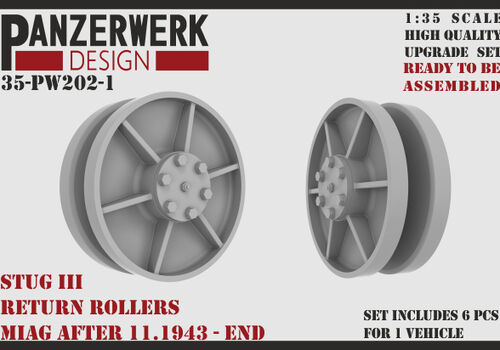 Panzerwerk Design 35-PW202-1 StuG III Return Rollers MIAG After 11.1943 - End