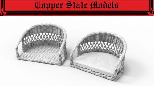 Copper State Models A32-011 Wicker Seat With Cushion