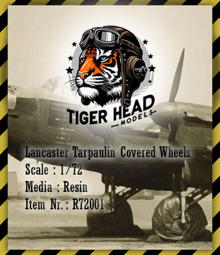TigerHead Decals R72001 Avro Lancaster Tarpaulin Covered Wheel Set (Casted Resin)
