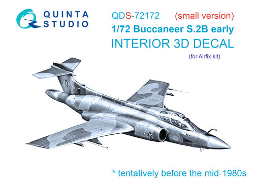 Quinta Studio QDS72172 Blackburn Buccanneer S.2B Early - 3D-Printed & Coloured Interior on Decal Paper (for Airfix Kits / Small Version)