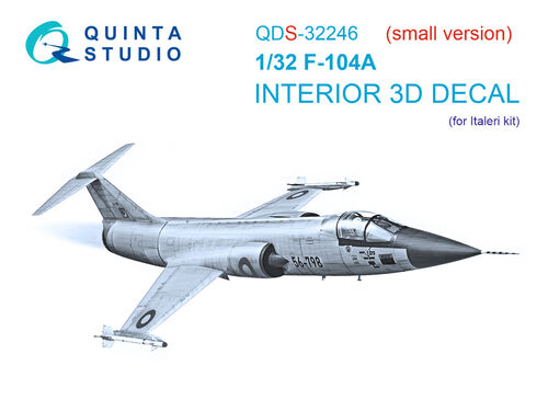 Quinta Studio QDS32246 F-104 A - 3D-Printed & Coloured Interior on Decal Paper (for Italeri Kits / Small Version)