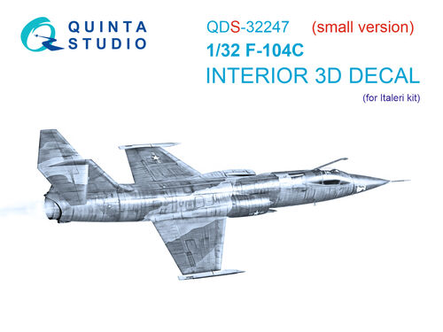 Quinta Studio QDS32247 F-104 C - 3D-Printed & Coloured Interior on Decal Paper (for Italeri Kits / Small Version)