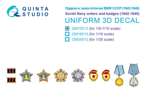 Quinta Studio QM10013 Soviet Navy Orders and Badges (1942-1945)