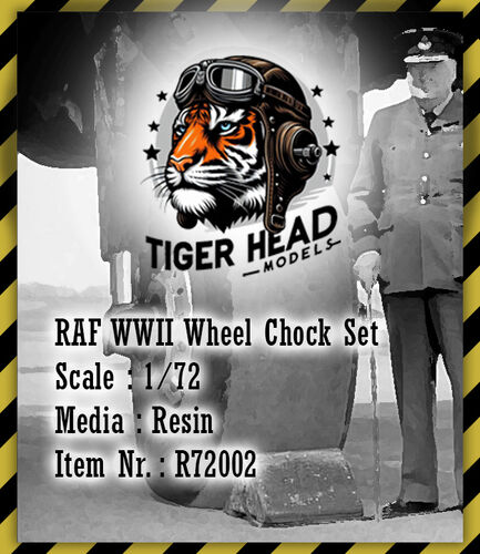 TigerHead Decals R72002 RAF WWII Wheel Chock Set (Includes 4 big and 2 small chocks)
