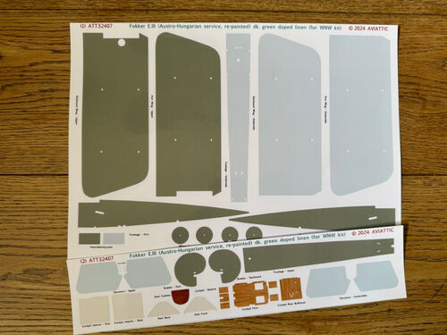 Aviattic ATT32407 Fokker E.III - Austro-Hungarian Service (re-painted) Dark Green / Sky Blue Doped Linen