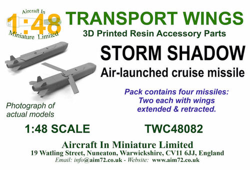 Aircraft In Miniature Ltd TWC48082 Storm Shadow - Four Missile Pack
