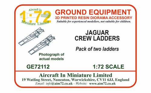 Aircraft In Miniature Ltd GE72112 BAC Jaguar - Crew Ladders (2 in a pack)