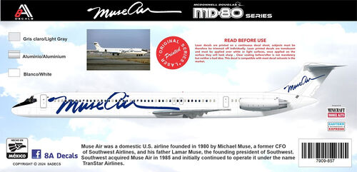 8aDecs 7909-857-144 McDonnell Douglas MD-80 Series Muse Air