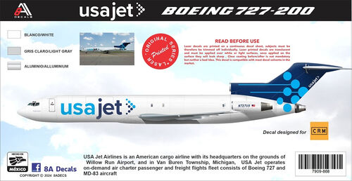 8aDecs 7909-868-144 Boeing 727-200F USA Jet Cargo