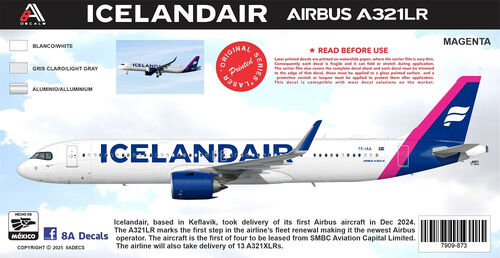 8aDecs 7909-873-144 Airbus A321LR Neo IcelandAir