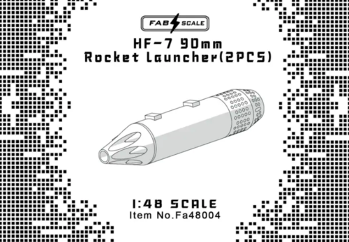 Fab Scale Fa48004 HF-7-90mm Rocket Launcher 2pcs