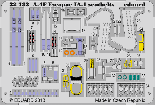 Eduard 32783 A-4F Escapac IA-1 seatbelts TRUMPETER