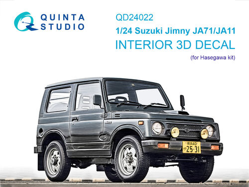 Quinta Studio QD24022 Suzuki Jimny JA71/JA11 - 3D-Printed & Coloured Interior (for Hasegawa kits)