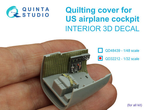 Quinta Studio QD32212 Quilting Cover For US Airplane Cockpit Interior 3D Decal (for all kits)
