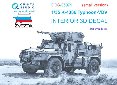 Quinta Studio QDS35079 K-4386 Typhoon VDV - 3D-Printed & Coloured Interior Small Version (Zvezda kits)