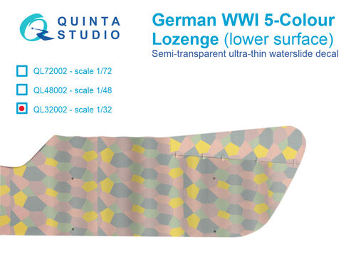 Quinta Studio QL32002 German WWI 5-Colour Lozenge (Lower Surface)
