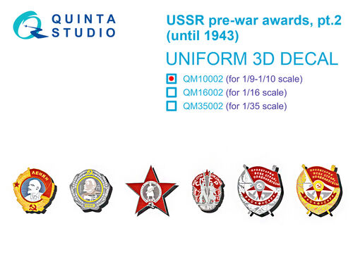 Quinta Studio QM10002 USSR Pre-War Awards Part 2 (until 1943)