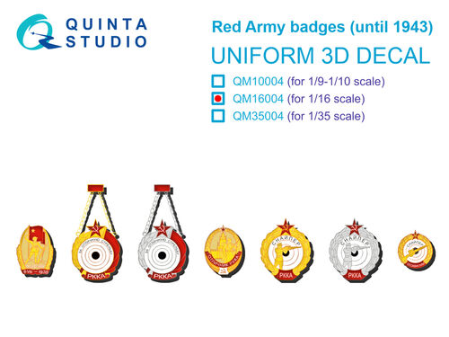 Quinta Studio QM16004 Red Army Badges (until 1943)