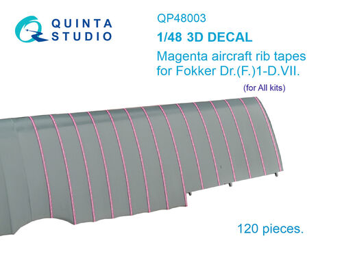 Quinta Studio QP48003 Fokker Dr.(F)I-D.VII - Magenta Rib Tapes