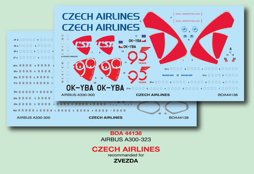 BOA Decals 144138 Airbus A-330-323 - Czech Airlines (for Zvezda kits)