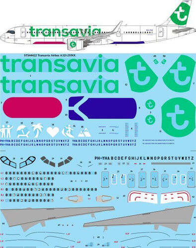 26 Decals STS44422 Airbus A321-251NX (Neo) -Transavia (Screen Printed Decal)