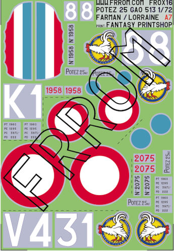 Azur FRX16 Potez 25 GAO 513 (Clermont-Ferrand), Lorraine Or Farman (A7)