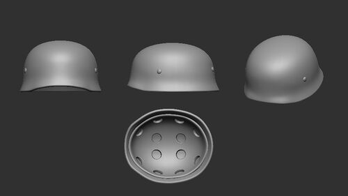 Firma49 H014-72 German Helmet M38 Fallschirmjäger (Detail)