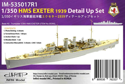 Infinimodel IM535017R1 HMS Exeter (1939) - Detail Up Set (for Trumpeter 05350 Kit)