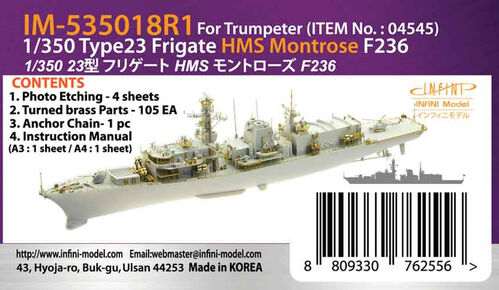 Infinimodel IM535018R1 HMS Montrose (Type 23 Frigate) - Detail Up Set (for Trumpeter 04545 Kit)