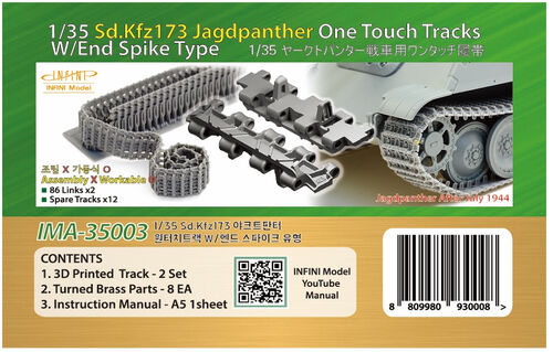 Infinimodel IMA35003 Jagdpanther (Sd.Kfz.173) - One Touch Tracks with End spike Type