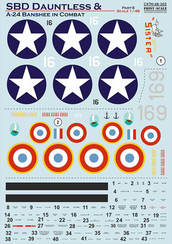 Print Scale 48-303 SBD Dauntless & A-24 Banshee in combat. Part 5