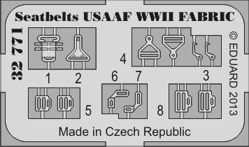 Eduard 32771 Seatbelts USAAF WWII Fabric