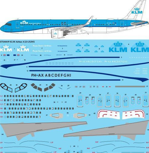 26 Decals STS44419 Airbus A321-251NX / Neo - KLM