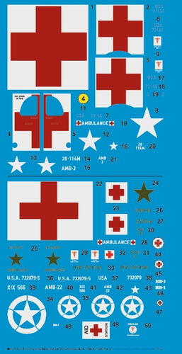 Peddinghaus-Decals 4462 US Army And Navy Dodge WC-54 Ambulance
