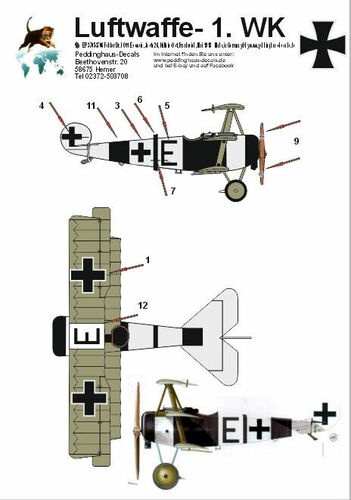 Peddinghaus-Decals 4472 Fokker Dr. 1 Otto Esswein - Hermann Frommherz, France 1918