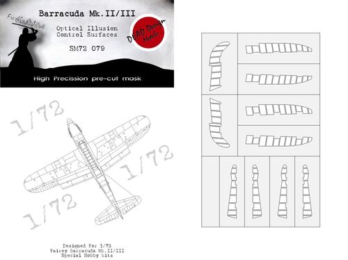 DEAD Design Models SM72079 Barracuda Mk.II/III Optical Illusion Control Surfaces (Special Hobby)