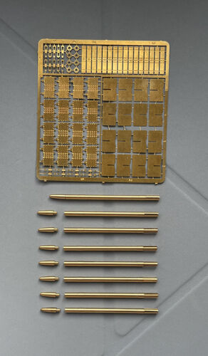 CNC Micro Turning A32249 North American B-25 Mitchell - HVAR rockets (16 brass parts / PE parts)