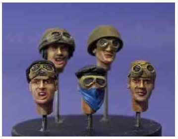 Resicast 355588 British WWII Tank Heads No.2