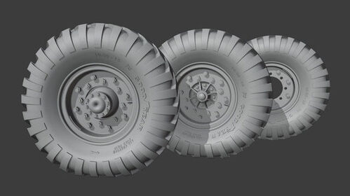 Resicast 352467 Sagged Goodyear Wheels for Airfix K2 Kits