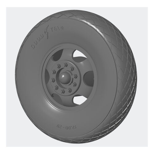 Resicast 352484 Front Wheels Diamond 980/981-M-20 - Goodyear Set 1 (for Merit and I Love Kits)