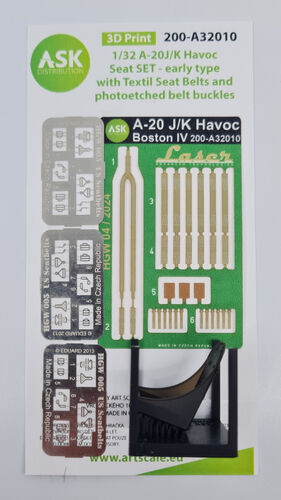 Art Scale Kit A32010 Douglas A-20 J/K Havoc - Seat Set early type (for Hong Kong Models kits)
