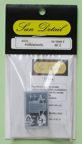 Sun Details R4433 MiL Mi-2 Undercarriage & Wheels 3D-Printed (for Mark I Models kits)