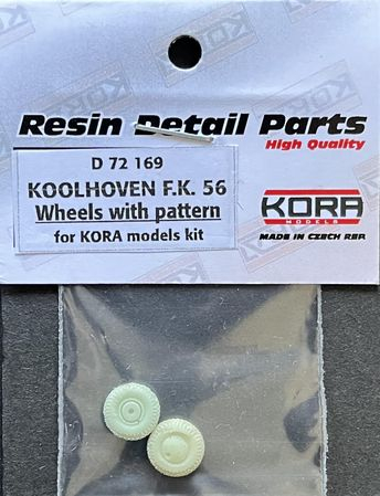 Kora Models D72169 Koolhoven F.K. 56 Wheels With Pattern (For Kora Models Kits)
