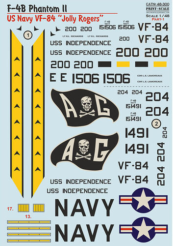 Print Scale 48-300 F-4B Phantom II, US Navy VF-84 'Jolly Rogers' Part 1