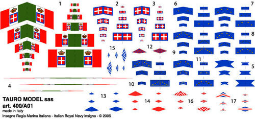 TAURO MODEL 400-A01 Naval Flags - Regia Marina