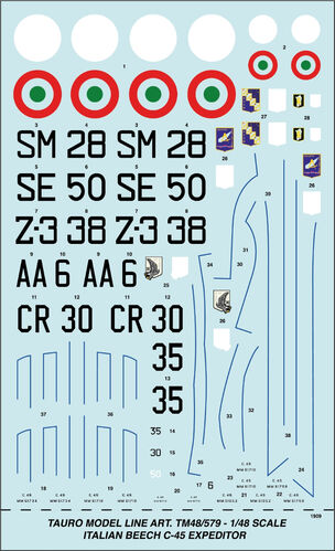 TAURO MODEL 48-579 Beech C-45 Expeditor in Italian Service