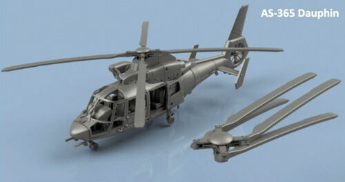 L'Arsenal 2.0 3D350084DEP AS-365 Dauphin, Unfolded Blades - 3D Printed (4 Helicopters)