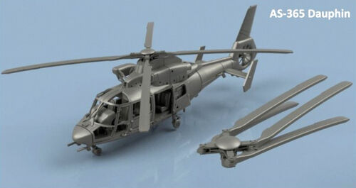 L'Arsenal 2.0 3D700084DEP AS-365 Dauphin, Unfolded Blades - 3D Printed (4 Helicopters)